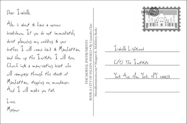 Cassandra Clare shares postcard short story – TMI Source