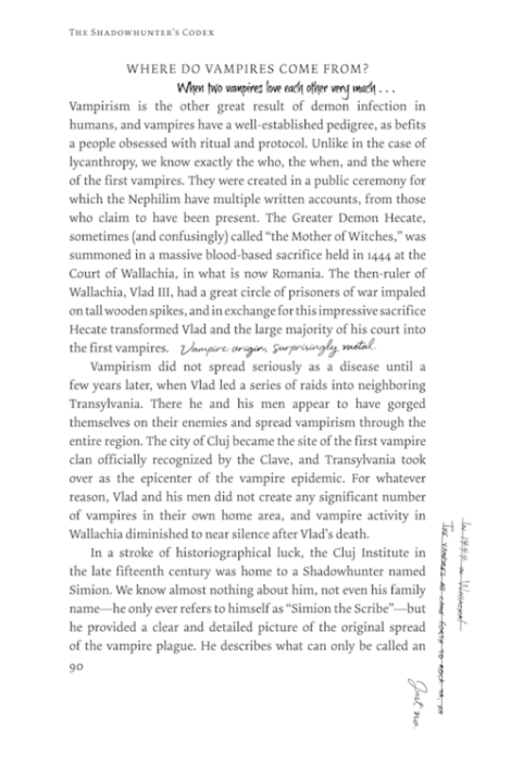 ‘The Shadowhunter’s Codex’ explains vampires – TMI Source