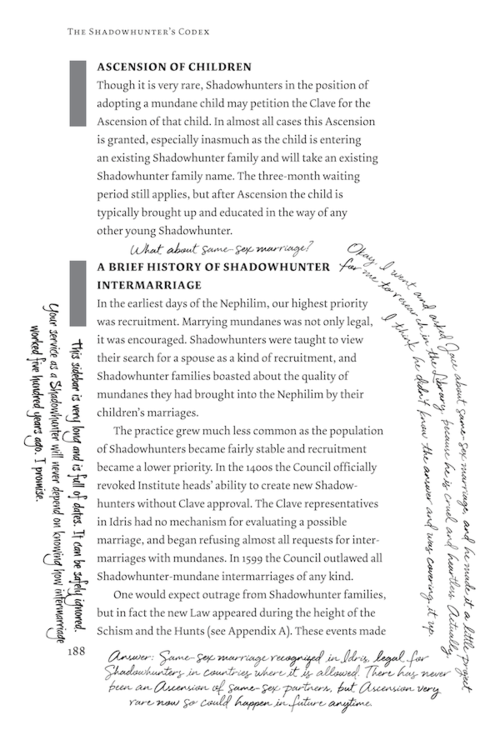 ‘The Shadowhunter’s Codex’ sneak peek: Shadowhunter marriages – TMI Source