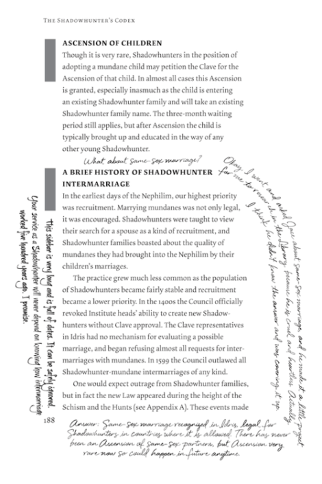 ‘The Shadowhunter’s Codex’ sneak peek: Shadowhunter marriages – TMI Source